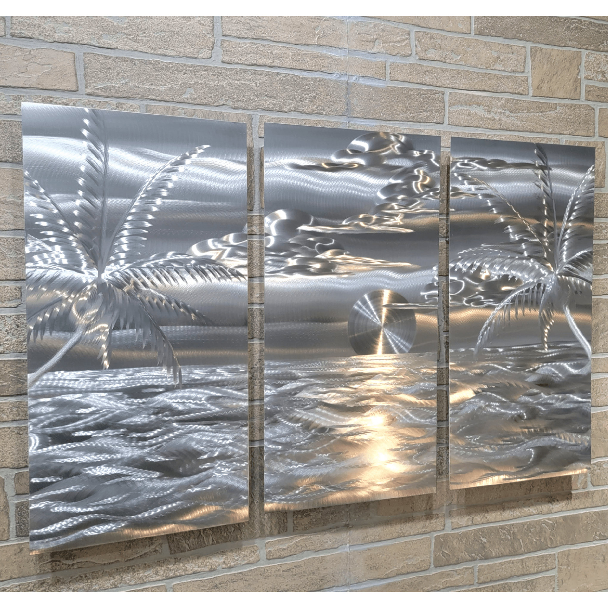 Brayden Studio® Castaway Triptych On Metal 3 Pieces Print | Wayfair