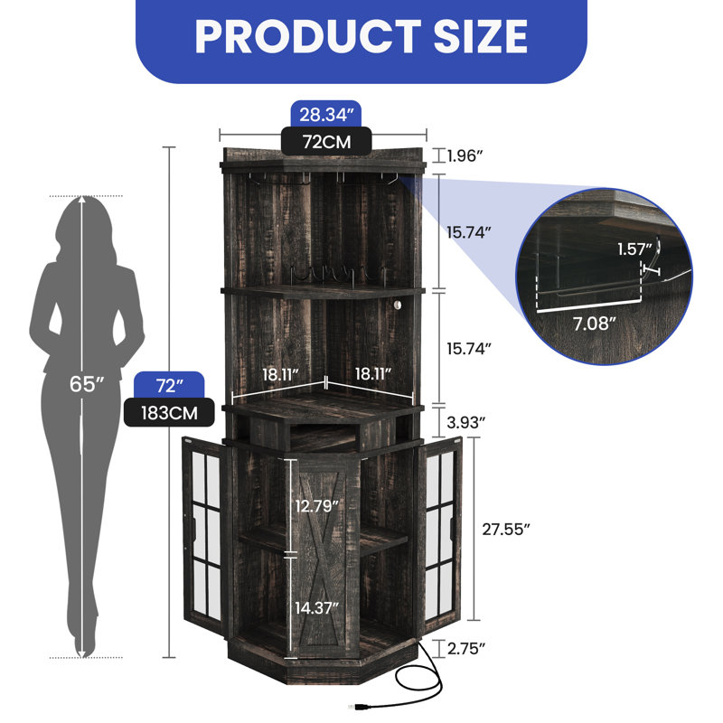 Millwood Pines Chanaya 28.34'' Home Bar | Wayfair