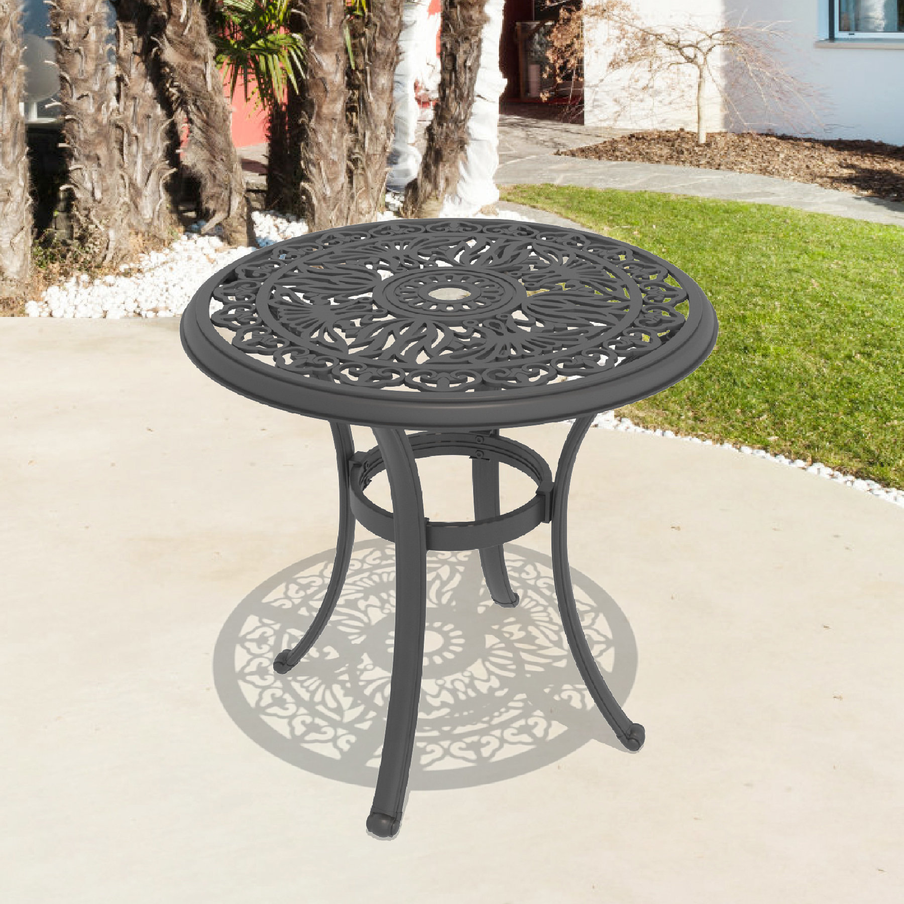 Charlton Home® An elegant, sturdy, and durable cast aluminum outdoor ...