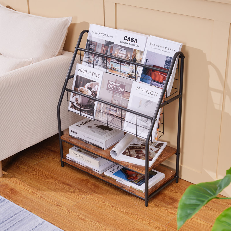 17 Stories Megyn Free Standing Magazine Rack | Wayfair