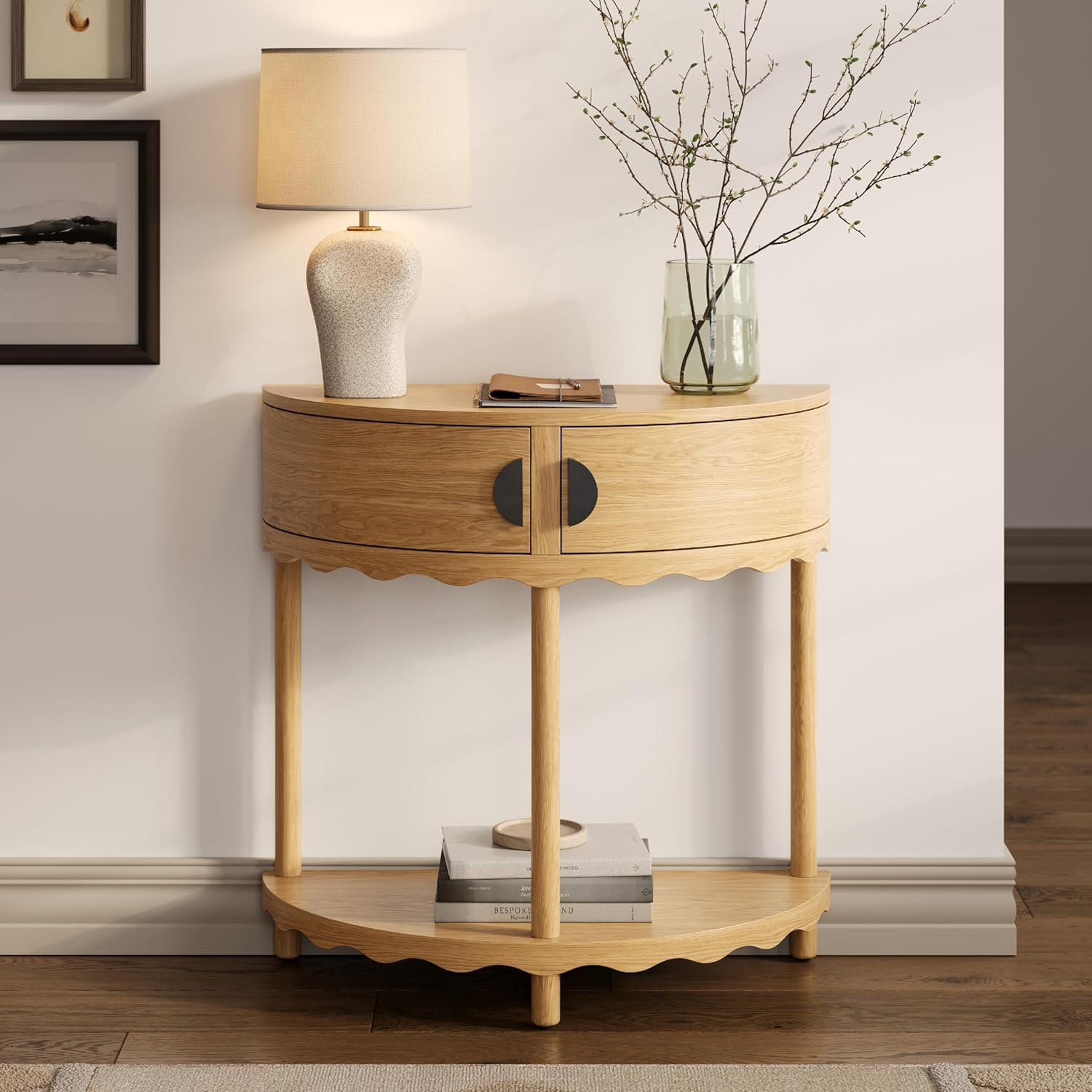 Red Barrel Studio Small Entry Table With Storage For Narrow Spaces ...