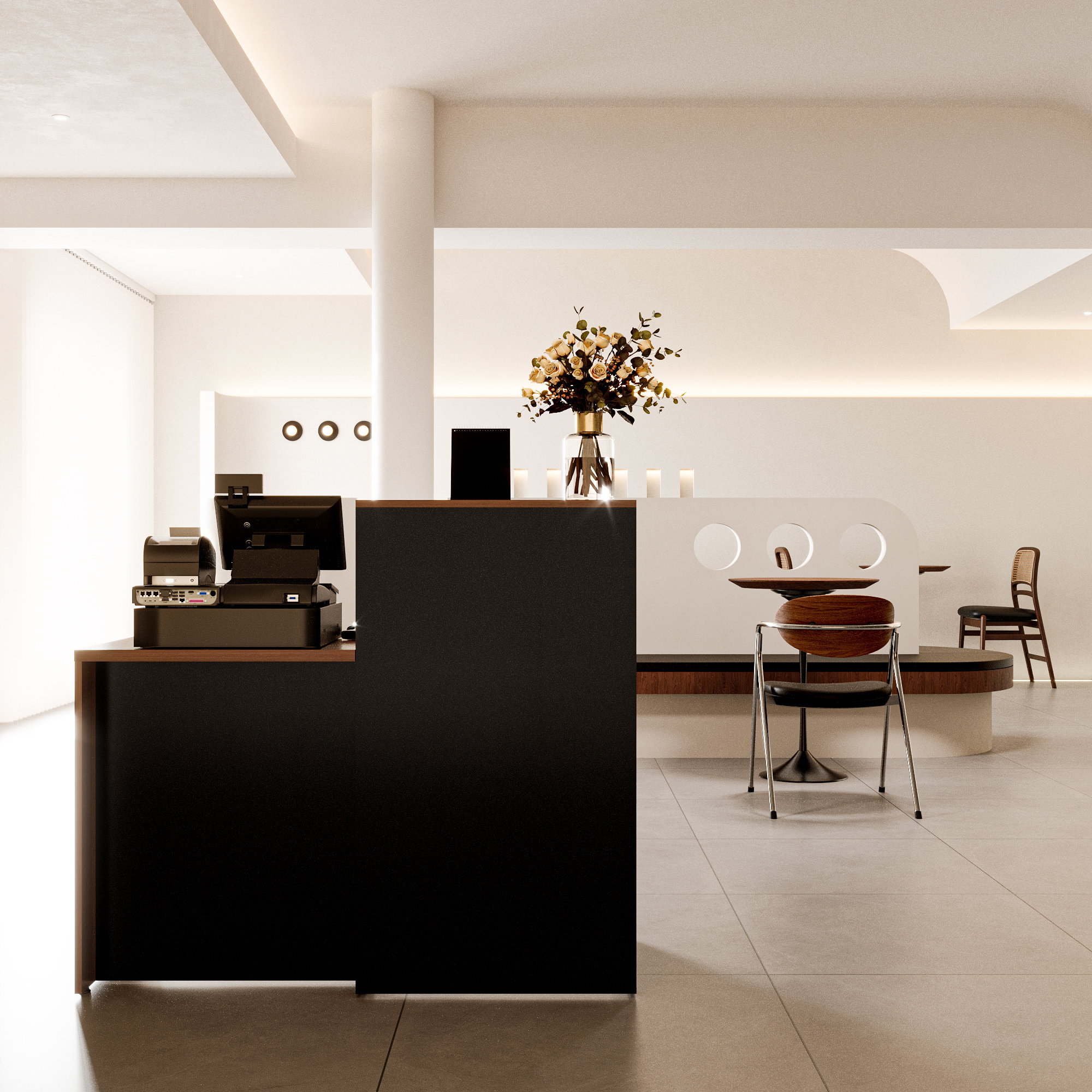 Inbox Zero Neibart Rectangle Manufactured Wood Reception Desk | Wayfair