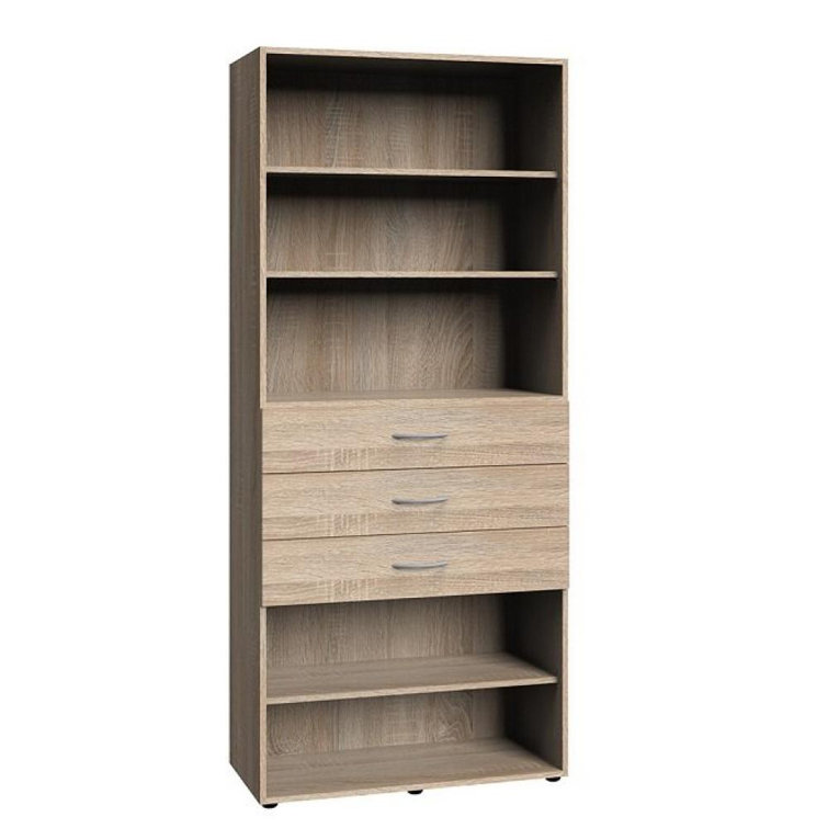 Ebern Designs LUND Storage Column 3 Drawers Natural Oak 80 X 40 Cm Deep ...