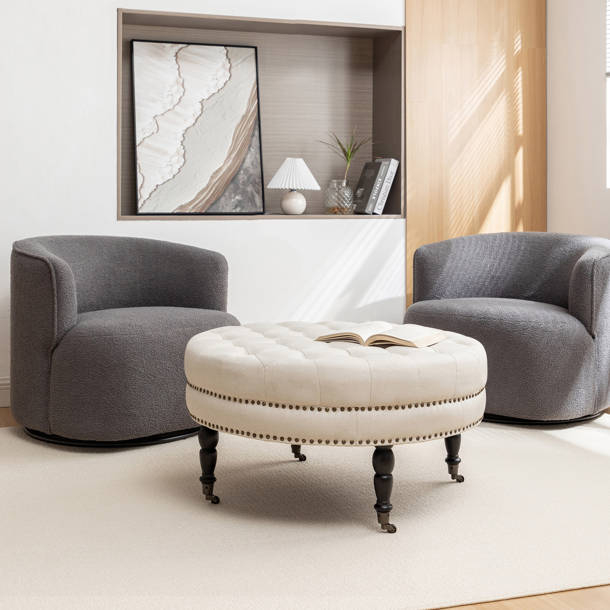 Alcott Hill® Jamaah Square Cocktail Ottoman with Wheels | Wayfair