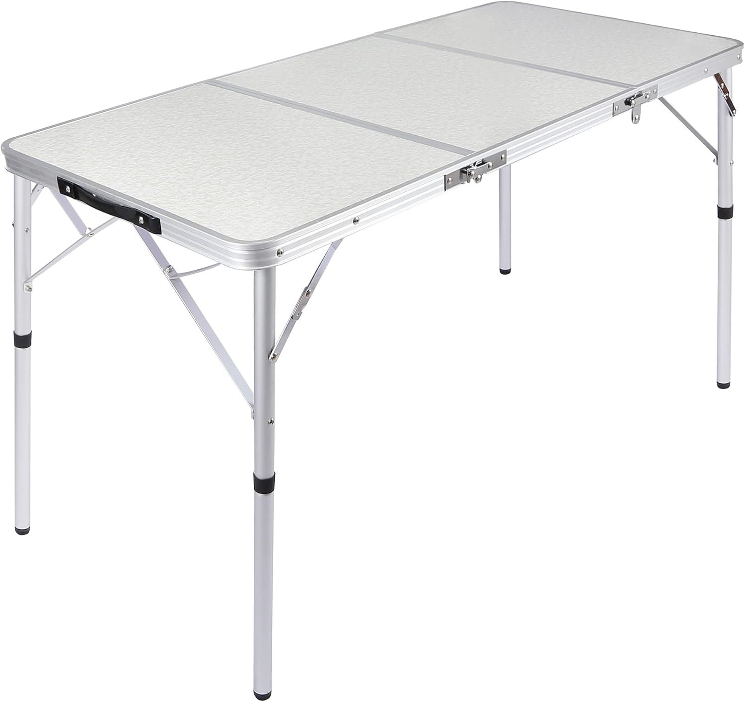 SIPIROT Tri-fold Aluminum Folding Table 4 Feet, Lightweight Portable ...