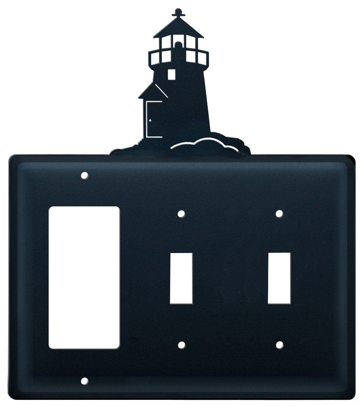 Village Wrought Iron Lighthouse 3-Gang Toggle Light Switch / Rocker ...