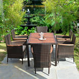 Bay Isle Home Amari 6 - Person Rectangular Outdoor Dining Set | Wayfair