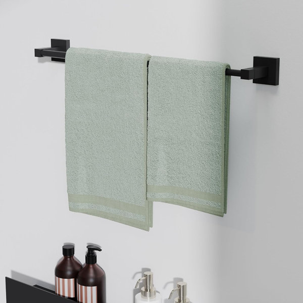 WINUAL Adjustable Towel Bar 13.8 To 24 Inch,Square Base Single Towel ...