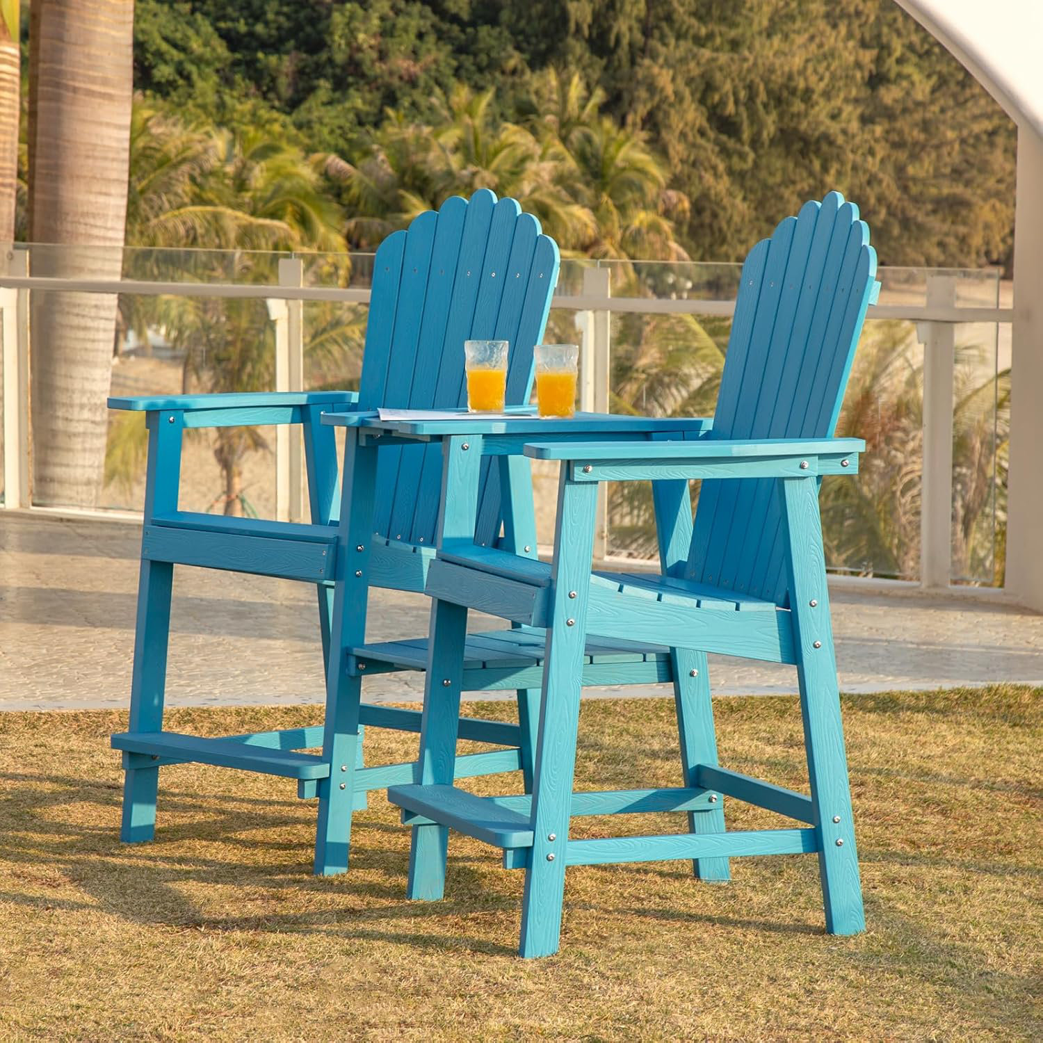Beachcrest Home™ Tall Adirondack Chairs Set Of 2 – Weather-resistant ...