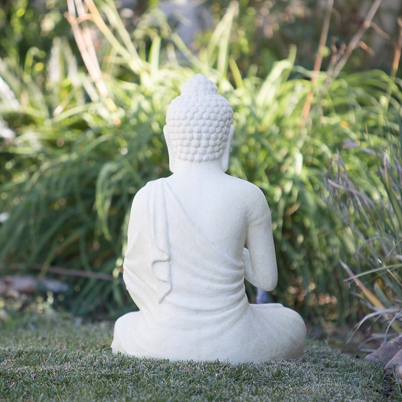 Arlmont & Co. Jaidie Sitting Buddha - Fiber Cement | Wayfair