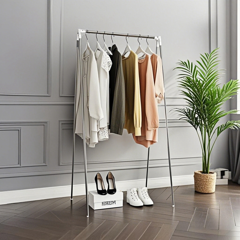 Rebrilliant Portable Folding And Collapsible Clothes Rack With 3 ...