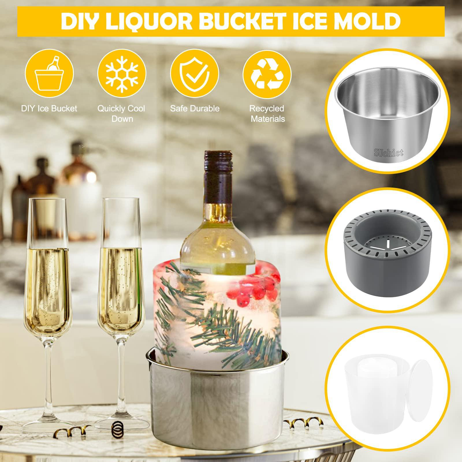 Latitude Run® Ice Mold,Ice Bucket Mold, Ice Mold Wine Bottle Chiller ...