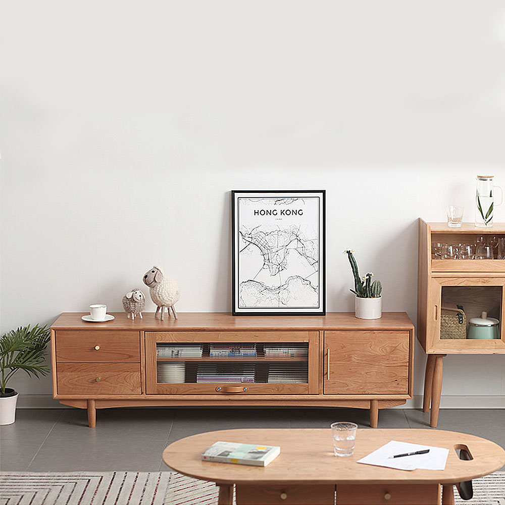 Dream cabinet Simple glass upturned door Audio Visual Cabinet - Wayfair ...