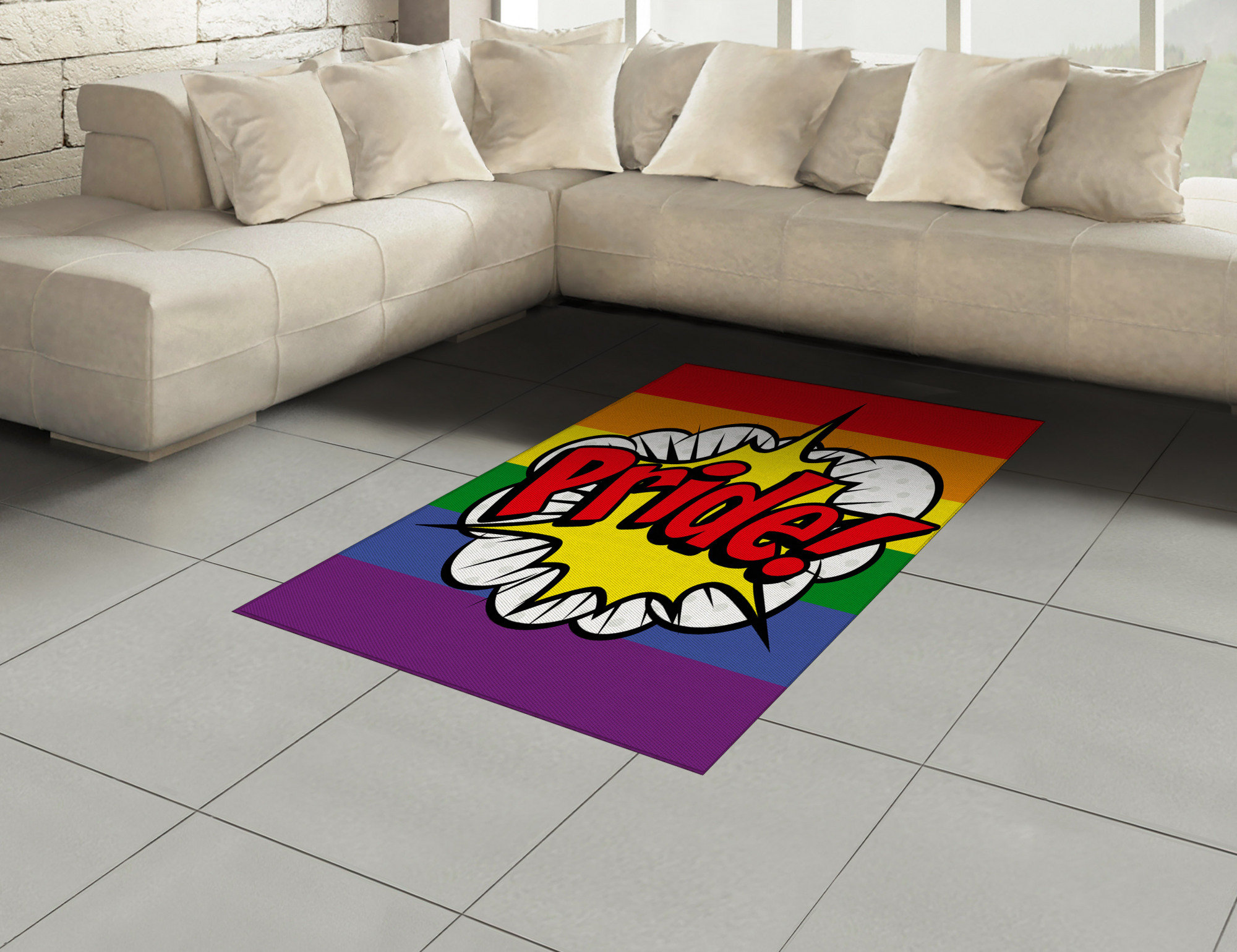 East Urban Home Pride Rainbow High Density Long Fiber Poly Threads ...