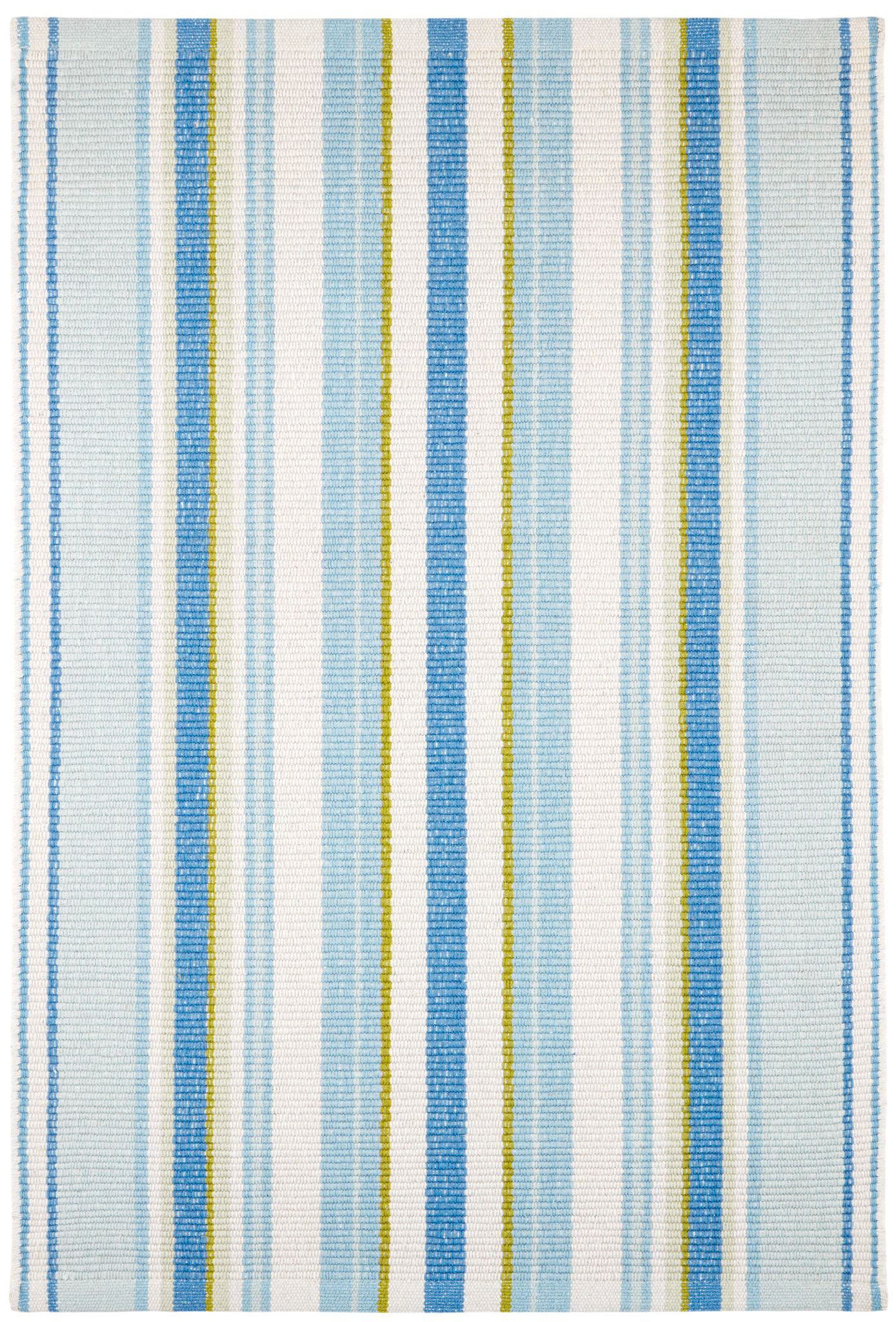 Dash and Albert Rugs Daphne Stripe French Blue Handwoven Cotton Rug ...
