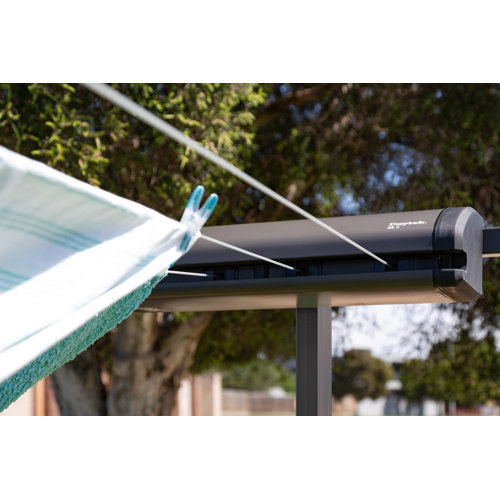 Daytek Steel Retractable Clothesline with Steel Post & Reviews | Wayfair