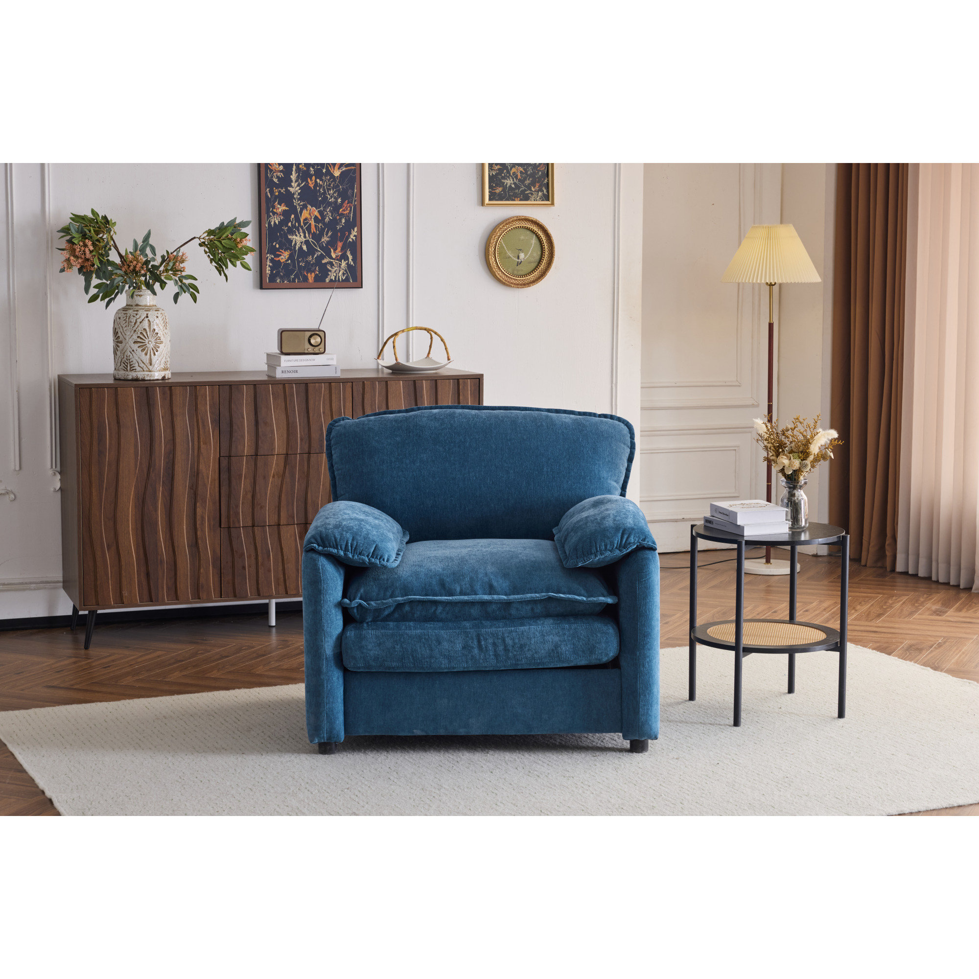 Latitude Run® -inch Oversized Single Reading Chair - Soft Chenille ...