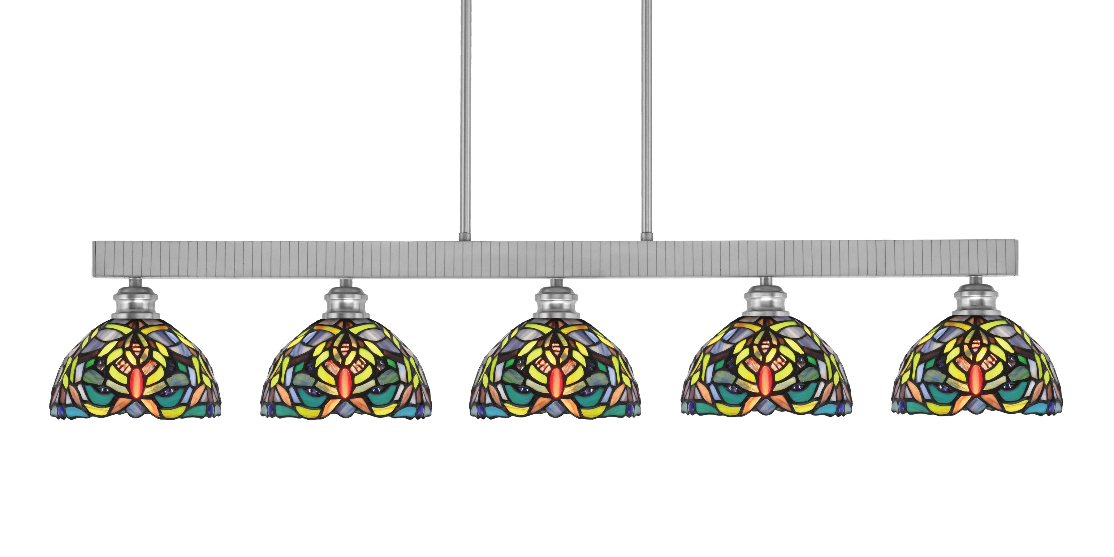 Toltec Lighting Edge 5 Light Bar With 7" Glass | Wayfair