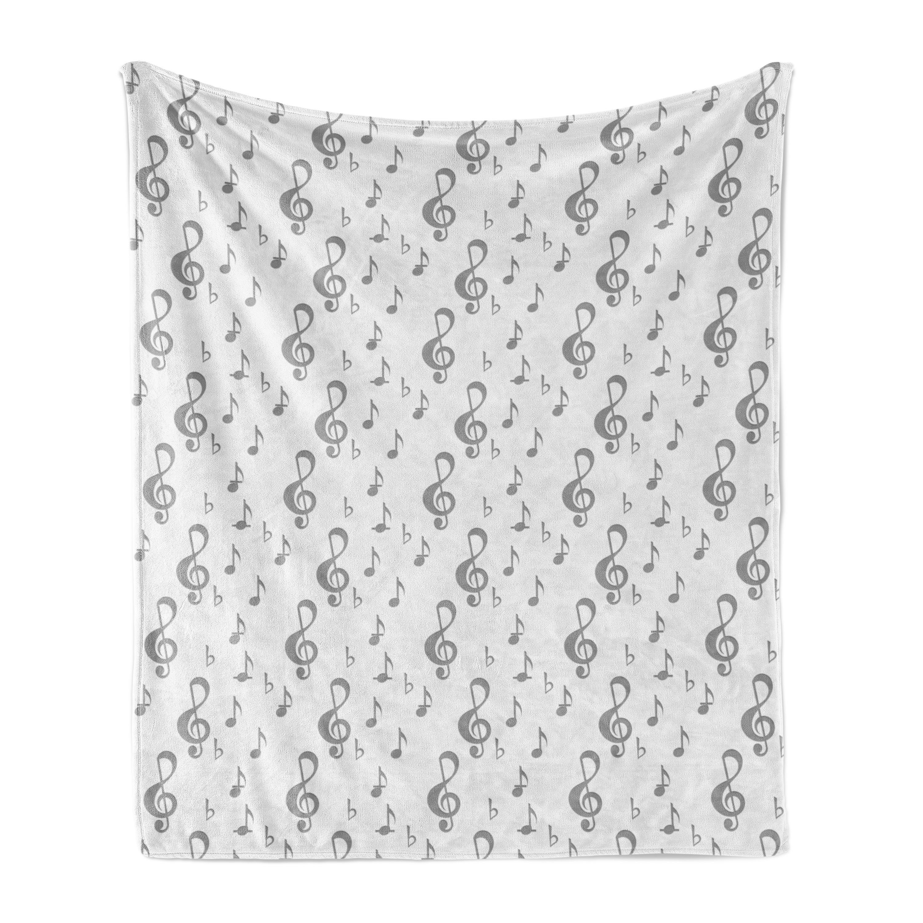 Ambesonne Music Fleece Throw Blanket G Clefs and Musical Notes | Wayfair
