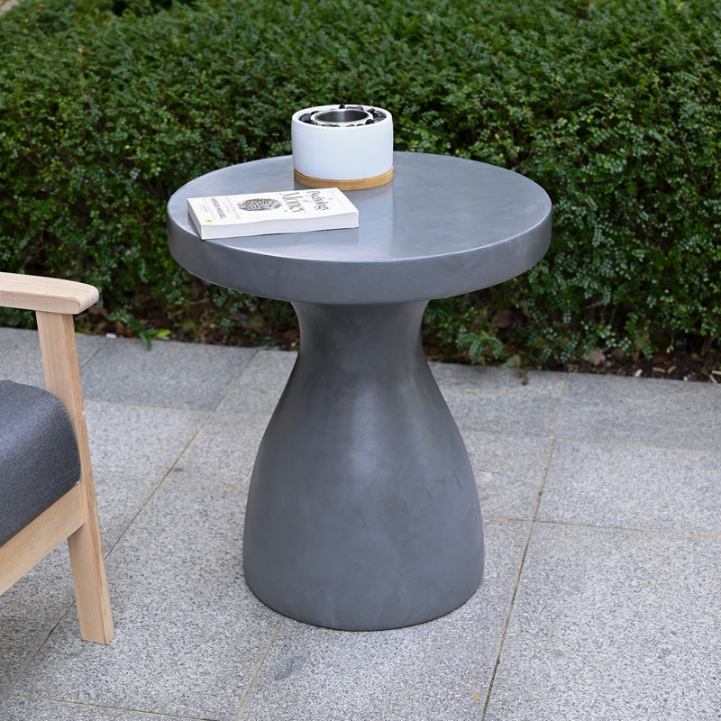 Ebern Designs Modern minimalist dark grey side table | Wayfair