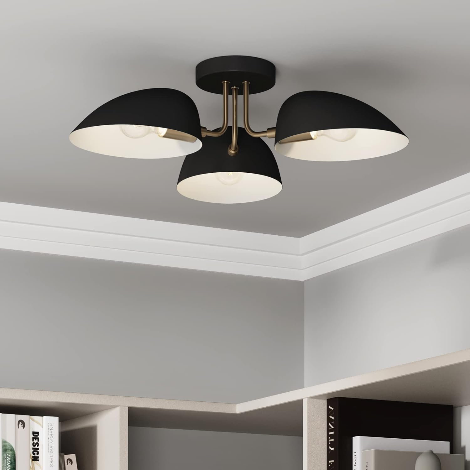 Wrought Studio™ Lateisha 3-Lights Modern Retro Lighting with Black ...
