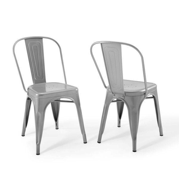 Williston Forge Justilia Metal Side Chair | Wayfair