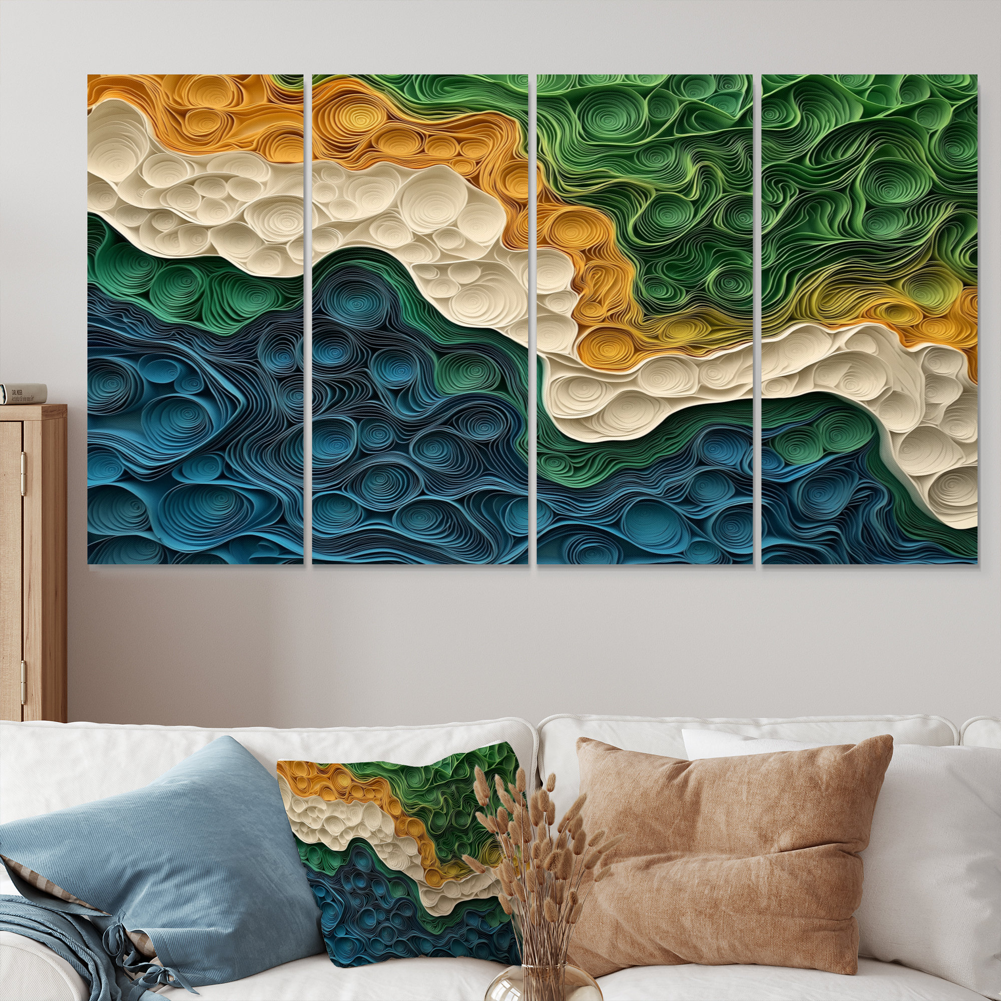 Mercer41 Biomorphism Earth Ephemeral Pathways - Earth Abstraction Wall ...