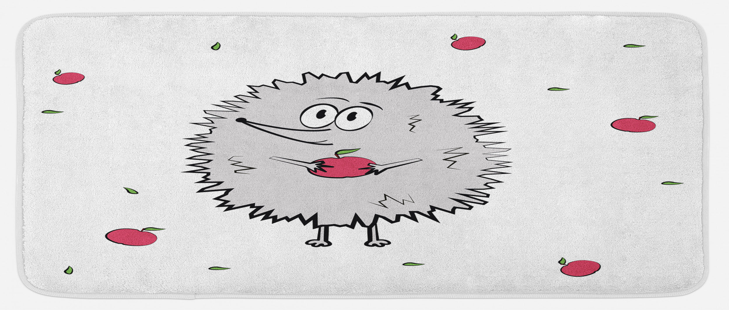 East Urban Home Happy Animal Apples And Leaves Doodle Style Cartoon ...