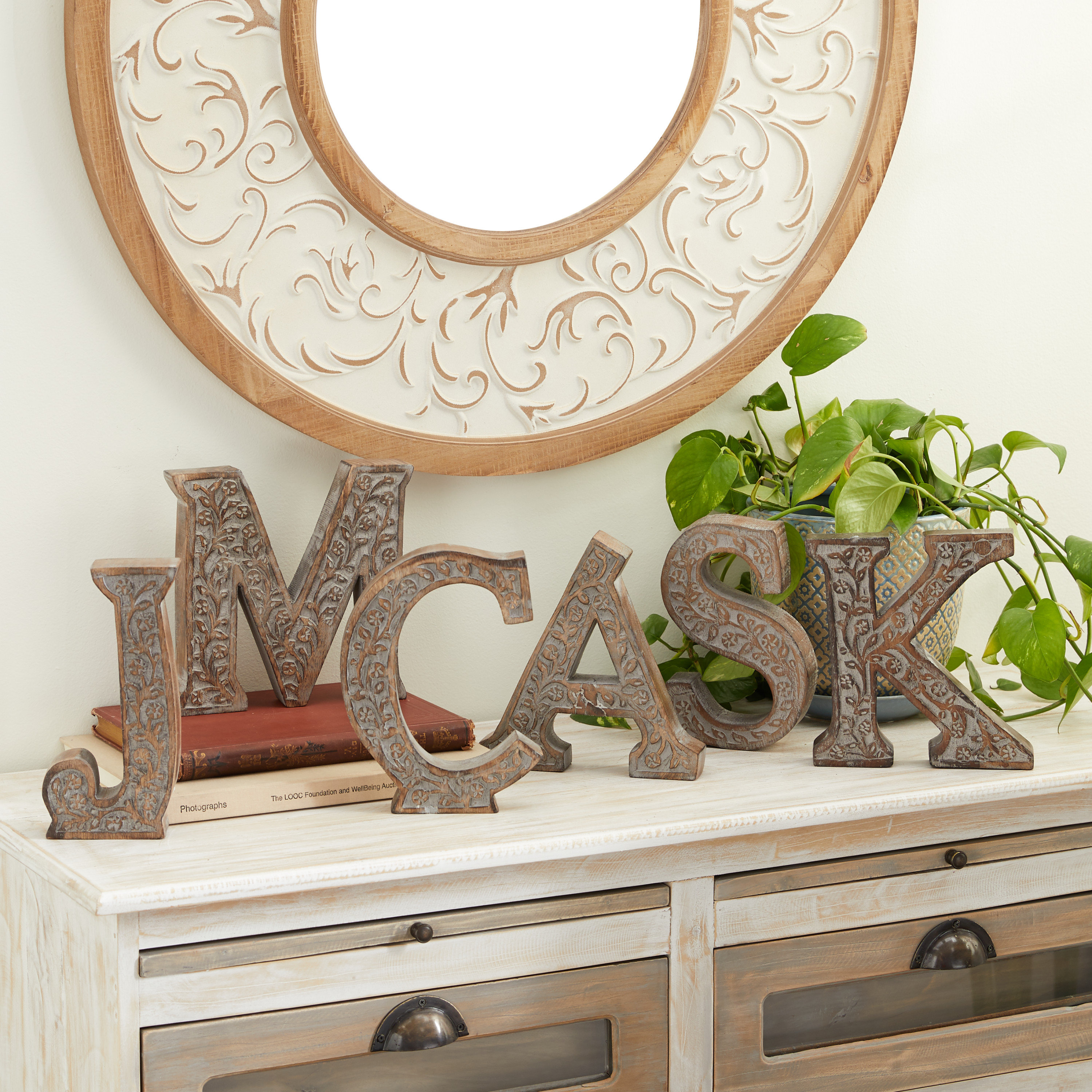Bungalow Rose 6 Piece Letter Block Set | Wayfair
