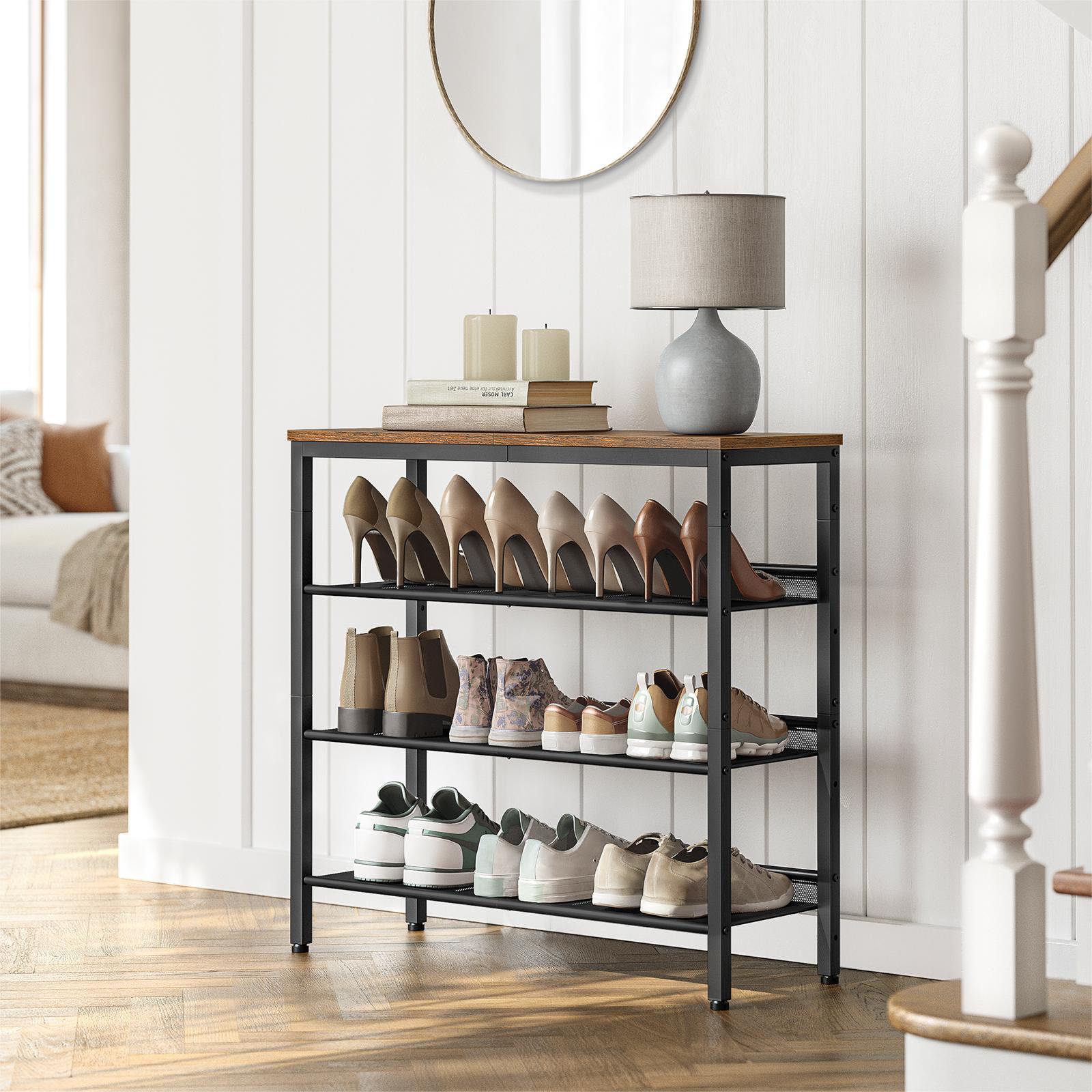 17 Stories 9-12 Pair Shoe Rack with adjustable shelves & Reviews | Wayfair
