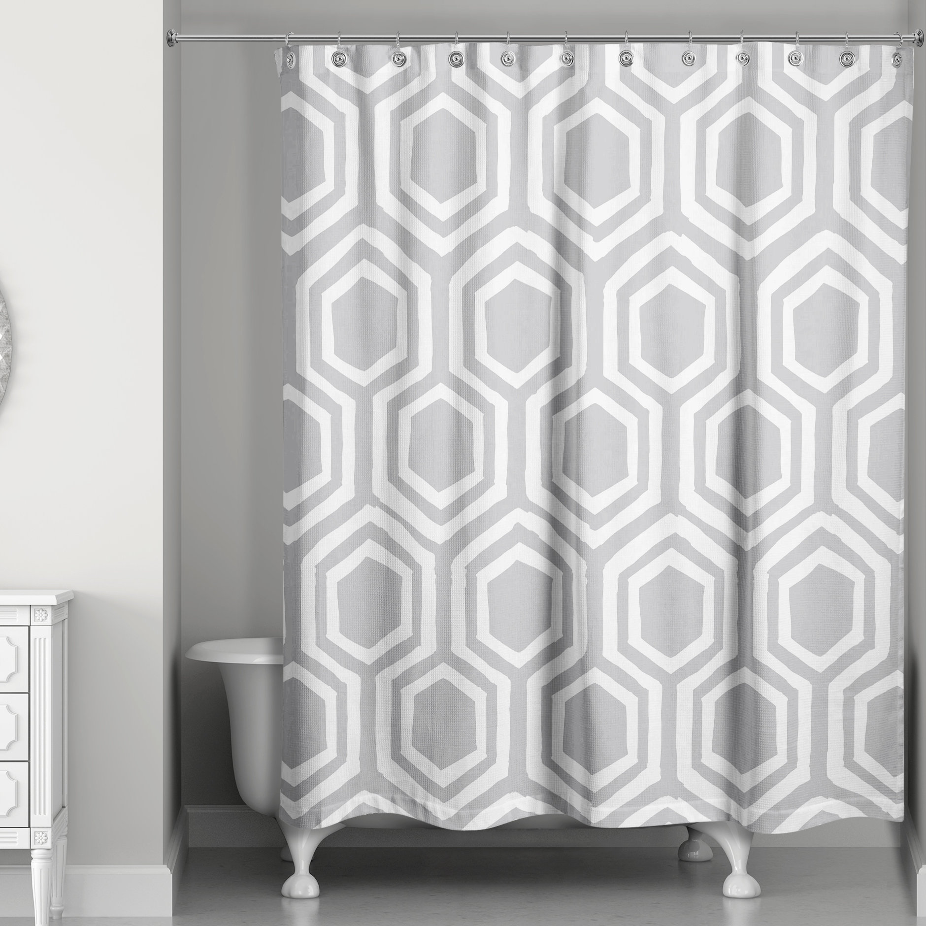 Wade Logan® Arib Geometric Single Shower Curtain And Reviews Wayfair