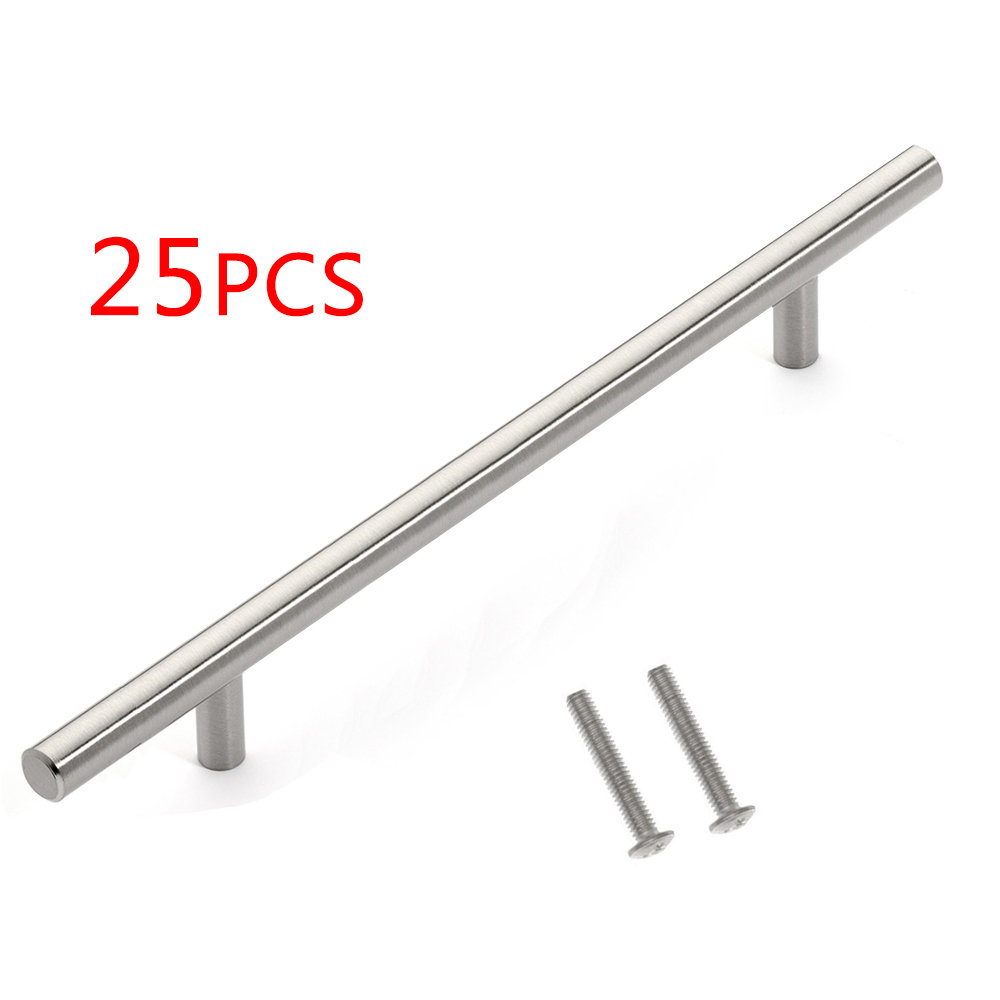 Boshen 10 Pcs T Bar Pull Handle Brushed Stainless Steel Kitchen Cabinet ...