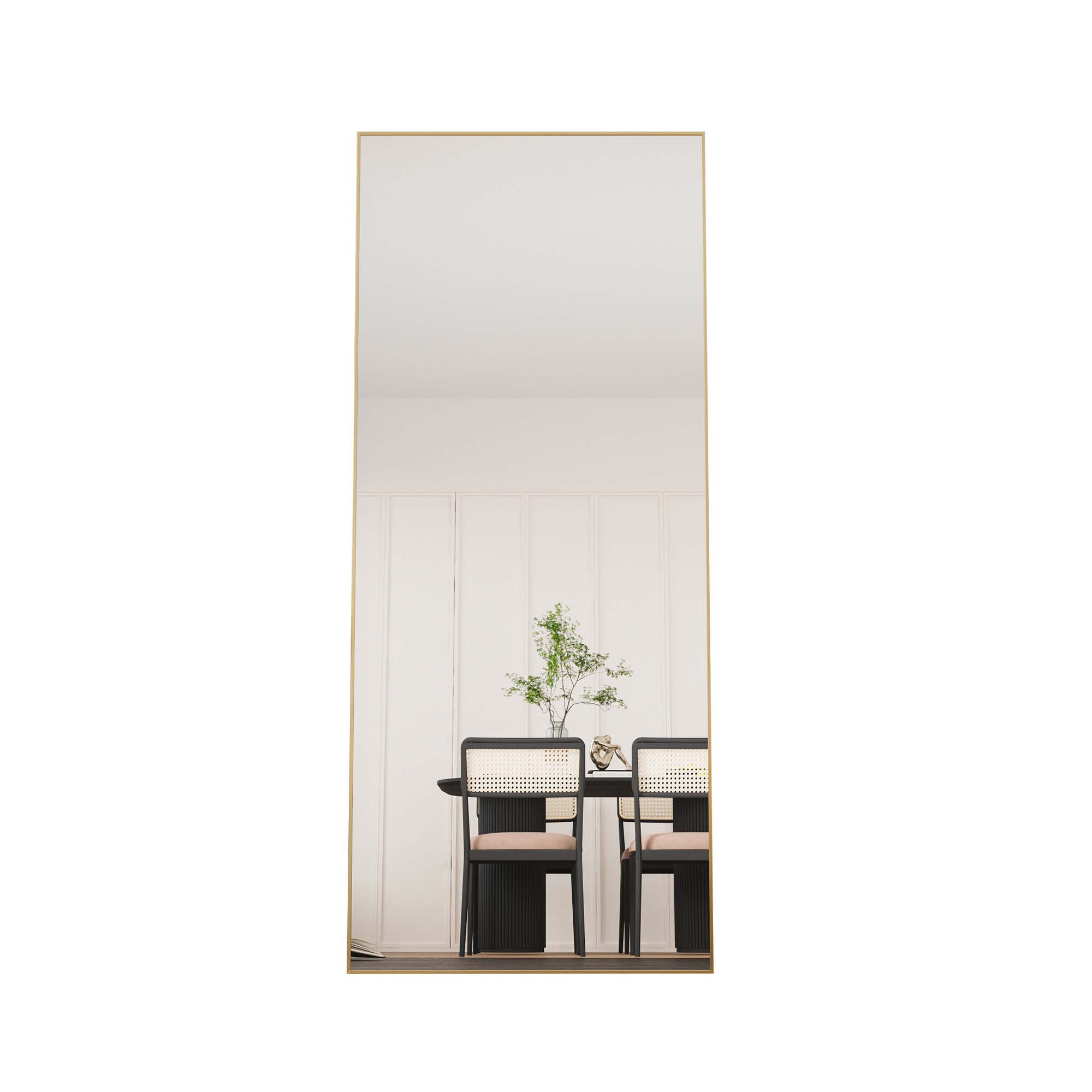DSUNNER square rounded corners Full Length Mirror Floor Mirror Hanging ...