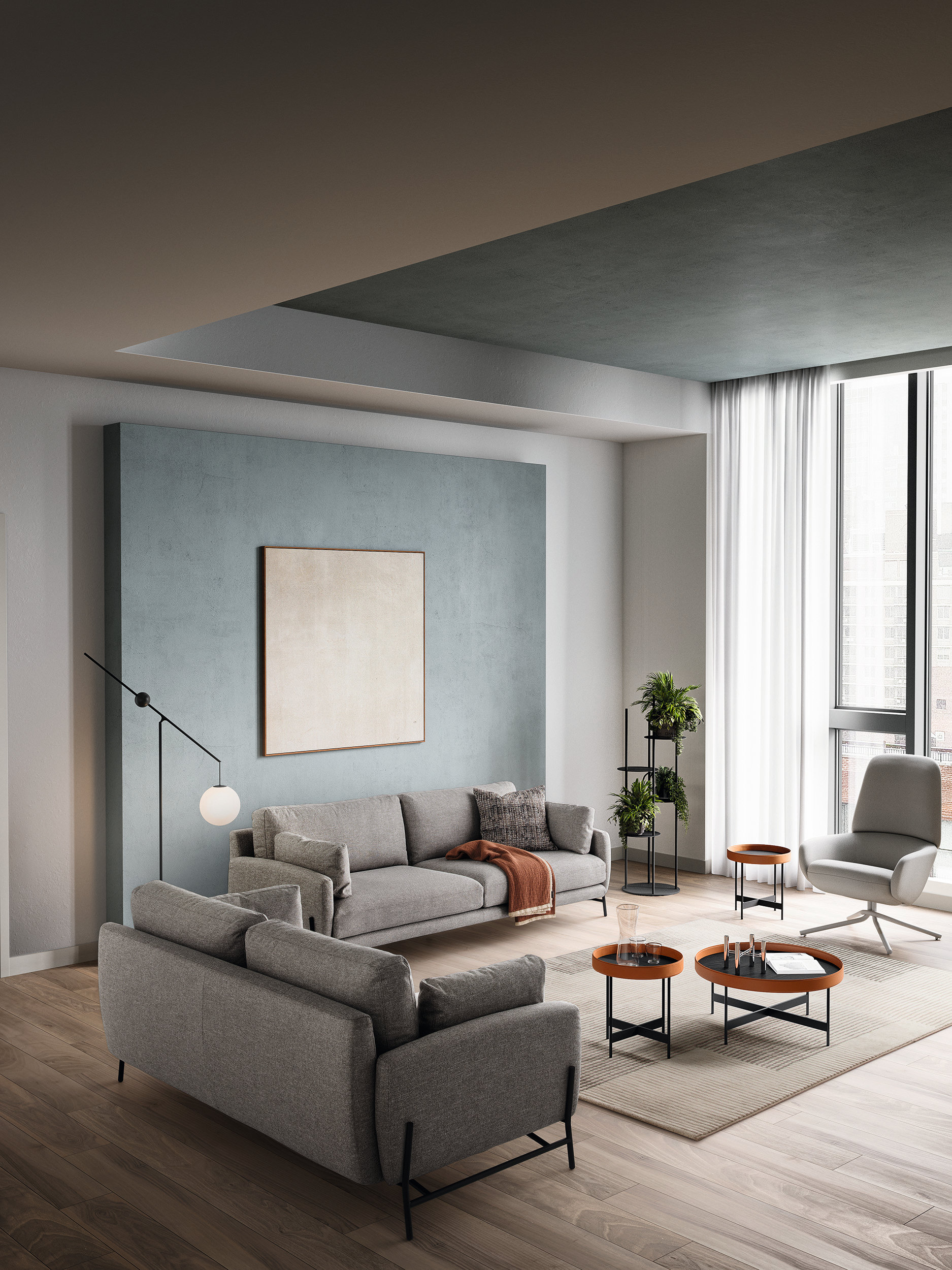 Calligaris Le Marais Upholstered 3-Seater Sofa with Square Arms | Wayfair