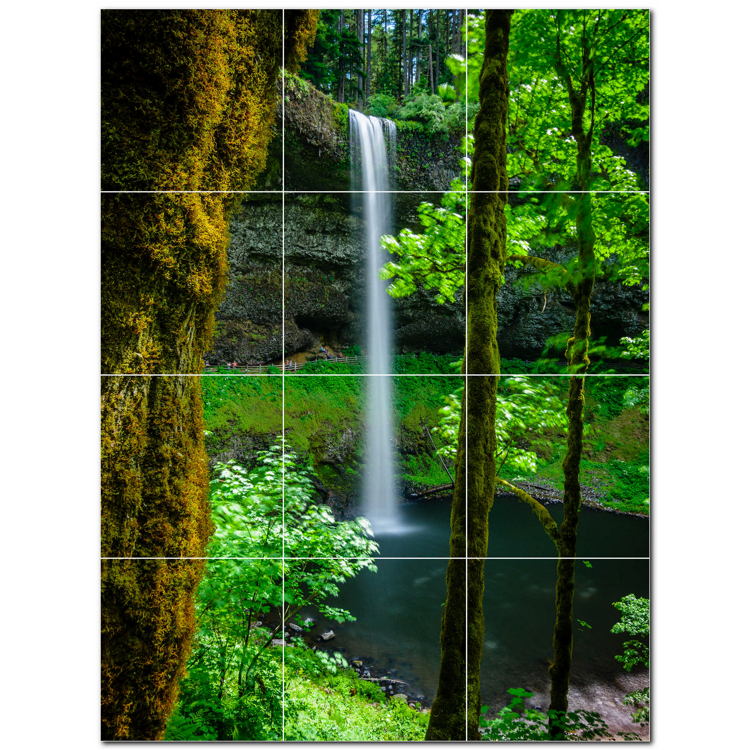 Picture-Tiles.com 18" x 24" Ceramic Waterfalls Photo Decorative Mural ...