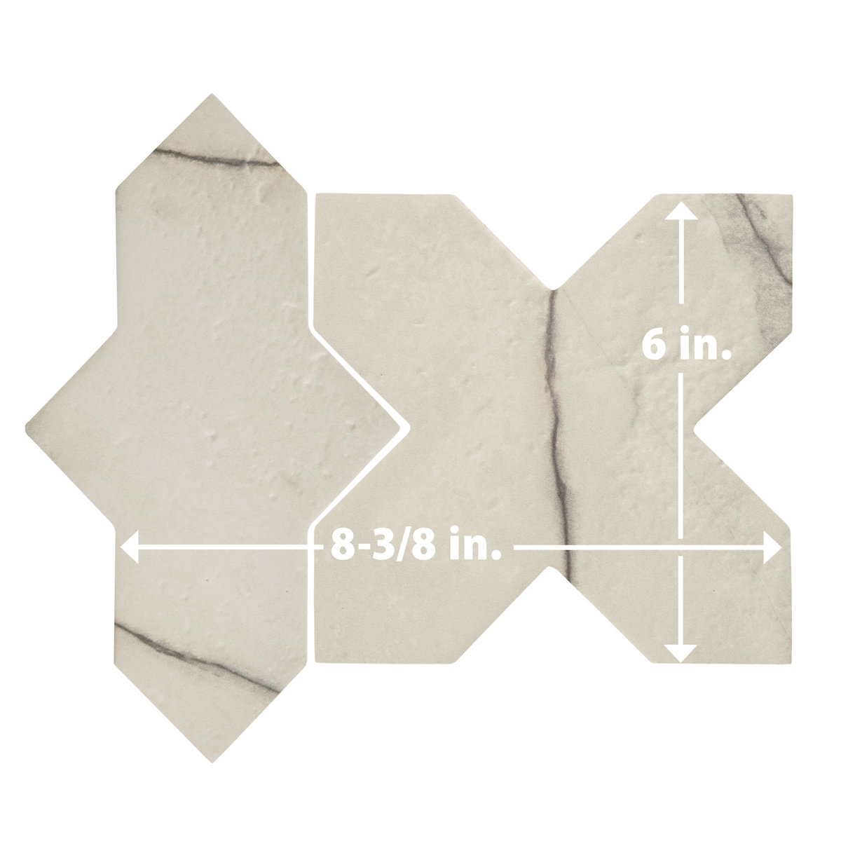 Merola Tile Istanbul Squire Shield With Cross 6 In. X 8-3/8 In ...