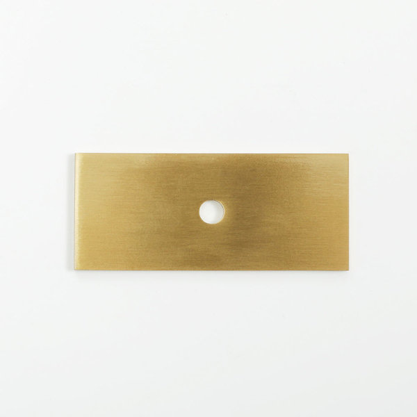 Redefine Hardware 2.25" Modern Brass Rectangular Backplate | Wayfair