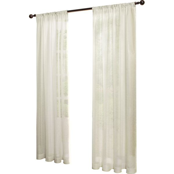 Highland Dunes Weathershield Semi-Sheer Thermal Curtain Panels ...