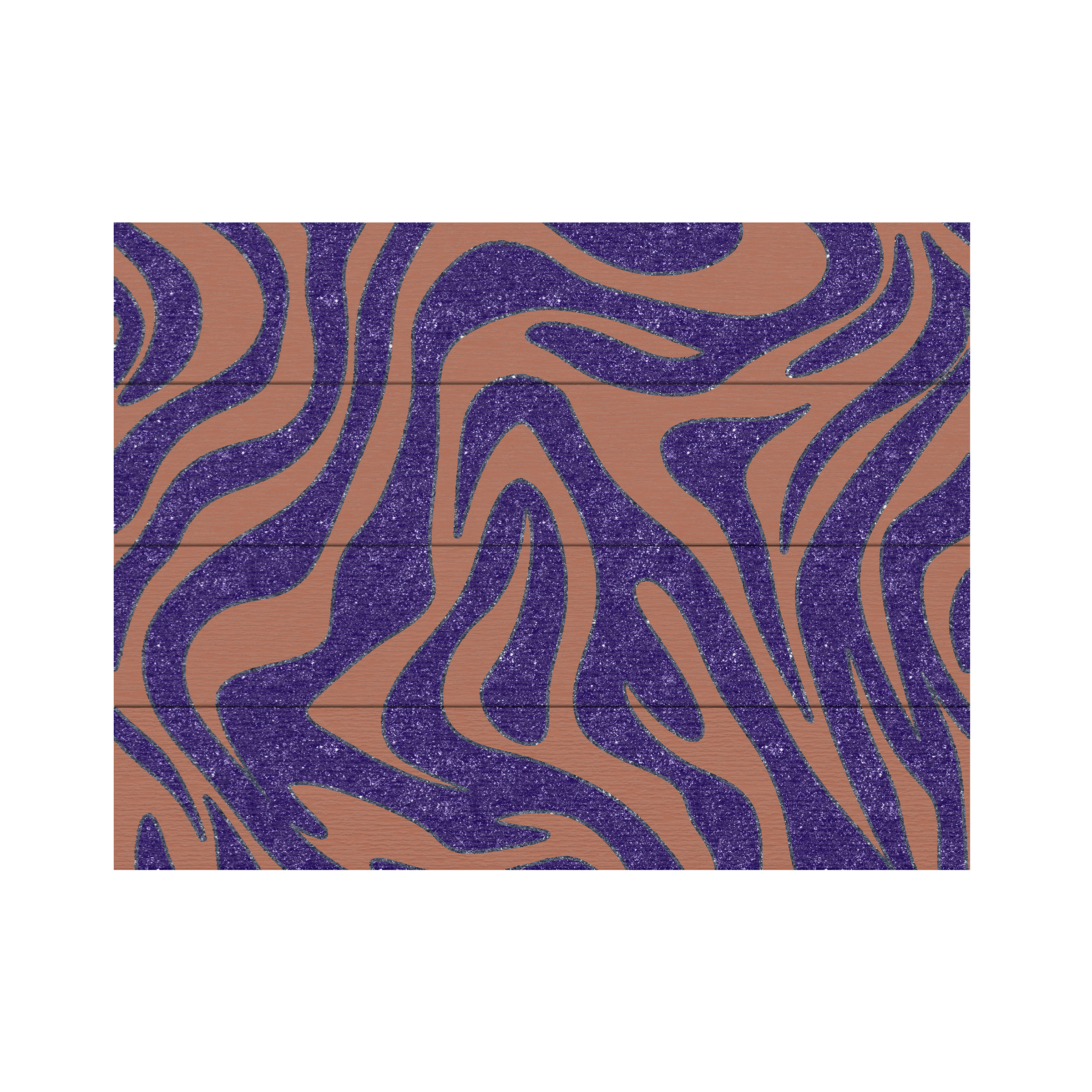 Ebern Designs Bilge Paksoylu Purple Salmon Pattern 12 Stroke Wood Slat ...