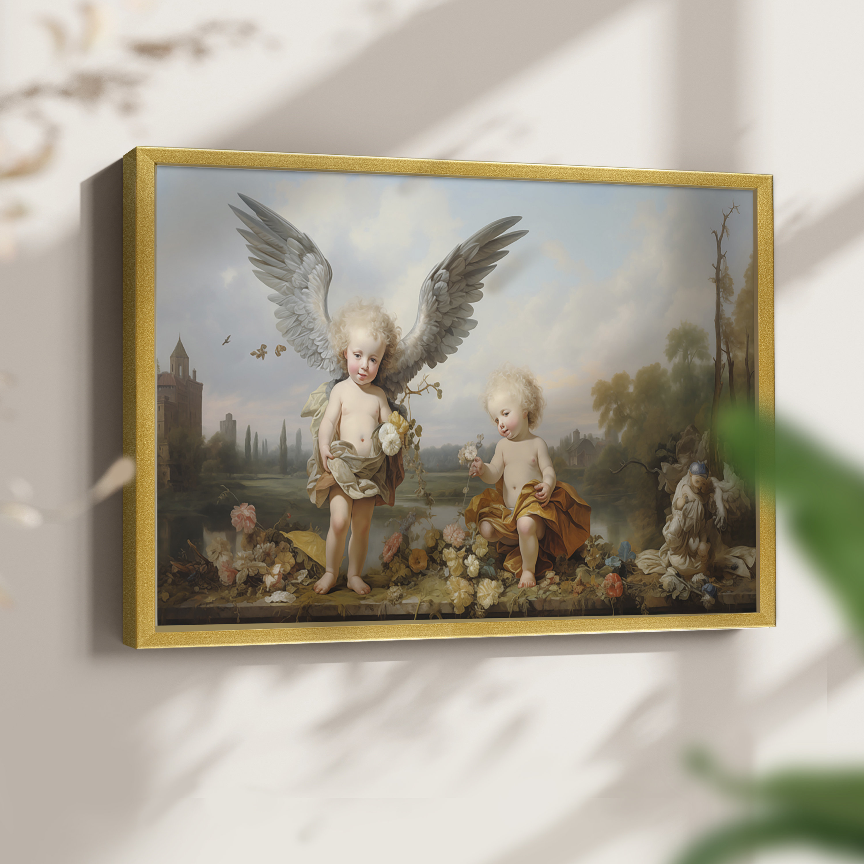 Astoria Grand Angels From Above-XI -Framed Print - Restickable | Wayfair