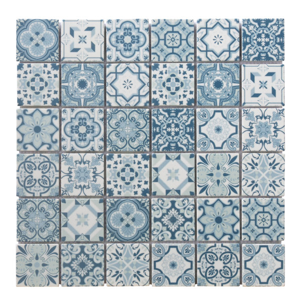 ES Stone Inkjet 2" x 2" Marble Bathroom Wall Mosaic Tile & Reviews ...