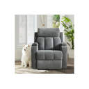 Blue Elephant 83 cm Wide Modern Minimalist Upholstered Manual Recliner ...