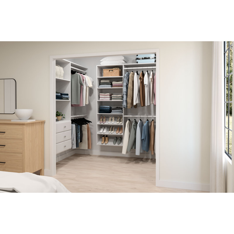 Dotted Line™ Liz 36 In. - 60 In. W Truffle Wood Closet System ...