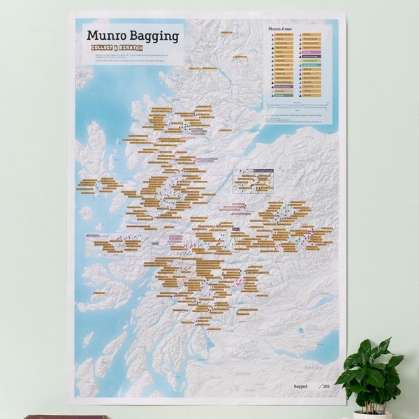 Latitude Run Scratch Off Munro-Bagging - No Frame Print | Wayfair.co.uk