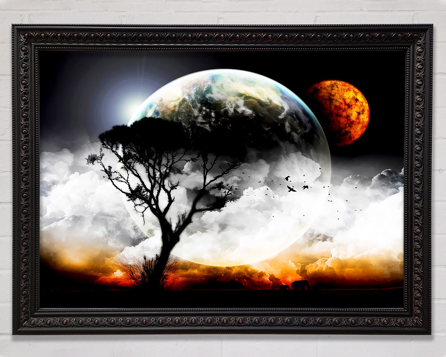 Bright Star The Earth From Another Planet - Single Picture Frame Art ...