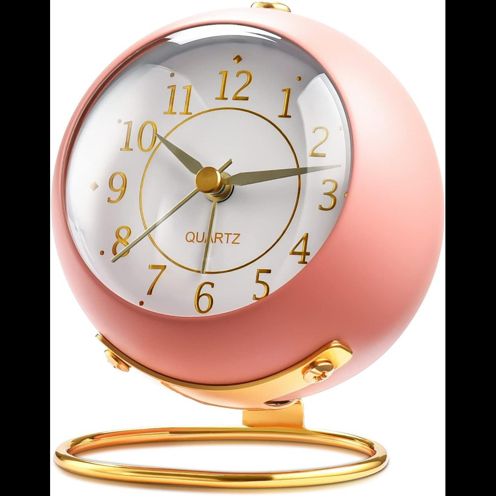 Mercer41 Analog Metal Quartz Movement / Crystal Tabletop Clock with ...