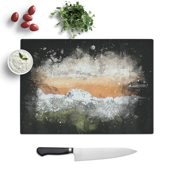 East Urban Home Aberdeen Beach in Scotland Paint Splash Chopping Board ...