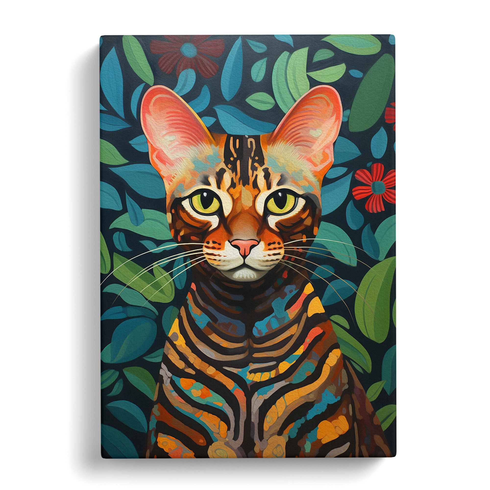 Marlow Home Co. Bengal Cat Dadaism - Wrapped Canvas Art Prints | Wayfair.ie