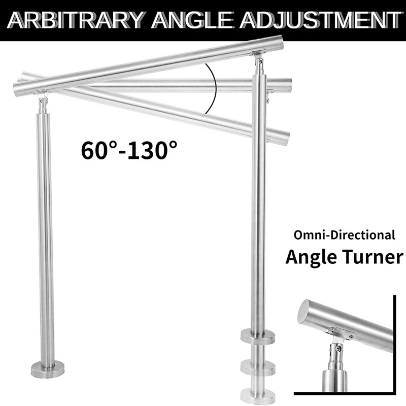 Anman Transitional Handrail Stainless Steel Fits for 1 to 3 Steps ...