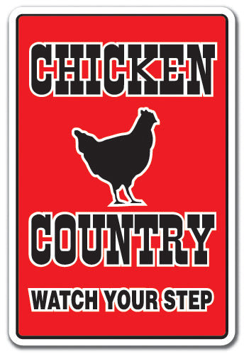 SignMission Chicken Country Decal Farm Animals Watch Your Step Redneck ...